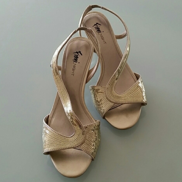 Fiona | Shoes | Fiona Night Gold Sequin Heels | Poshmark